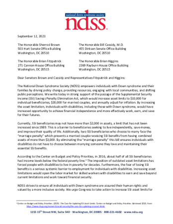 SSI Savings Penalty Elimination Act Toolkit | National Down Syndrome ...